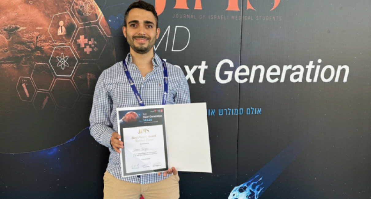 MD/MPH student Omri Segev wins best poster award at JIMS MD Next Generation Conference | Faculty ...